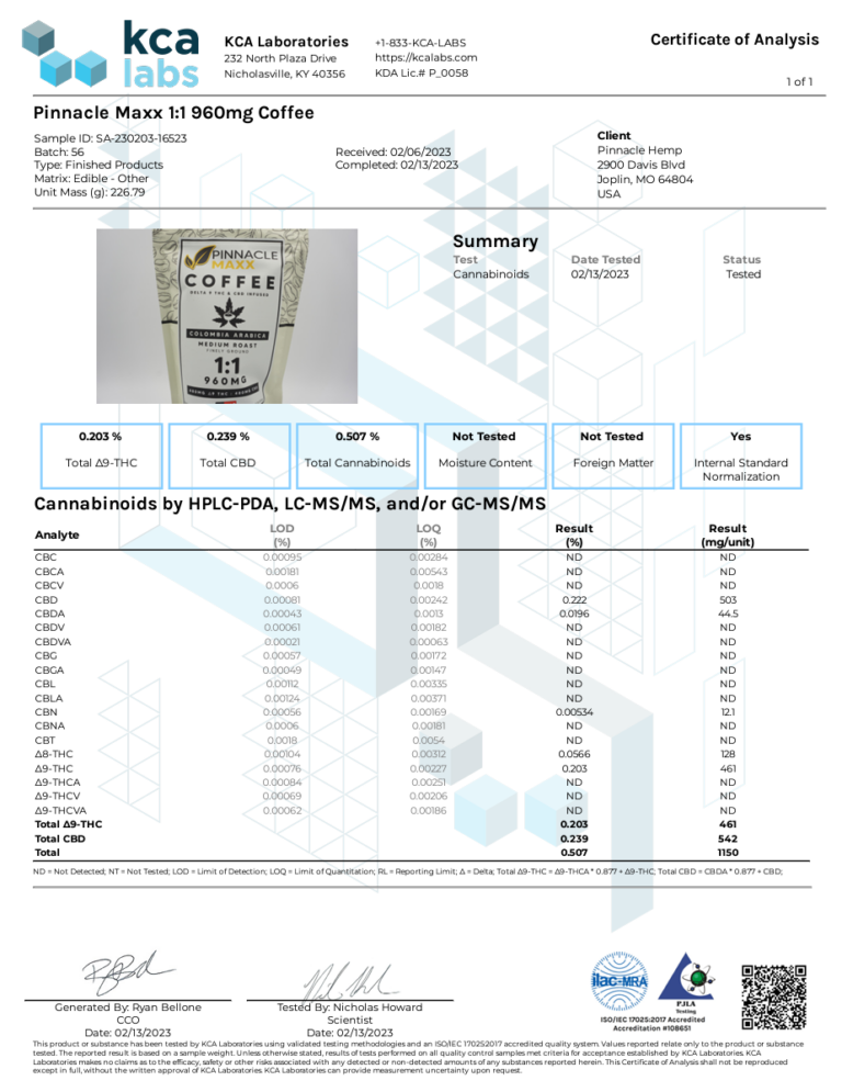 Buy Best Pinnacle Maxx Delta 9 Coffee | CBD & THC Coffee